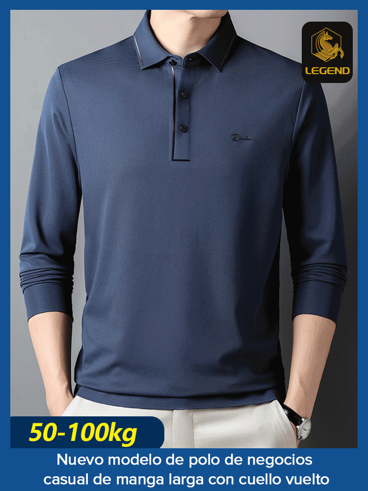 Nuevo modelo de polo de negocios casual de manga larga con cuello vuel – chhtop